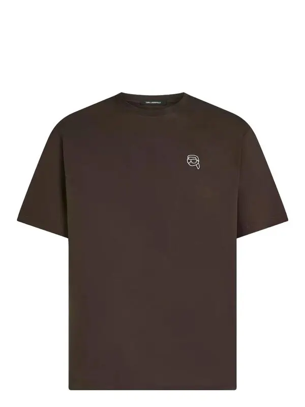 Karl Lagerfeld Logo-print T-shirt - Brown