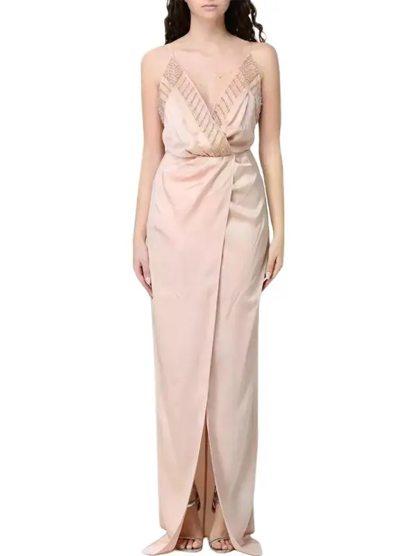 Elisabetta Franchi Bead-embellished Maxi Dress - Neutrals