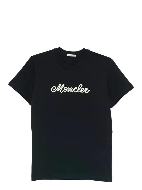 Moncler Logo-embroidered T-shirt - Blue