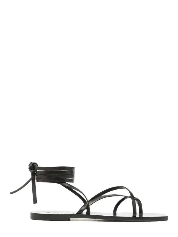 AeydĒ Norah Strappy Leather Sandals - Black