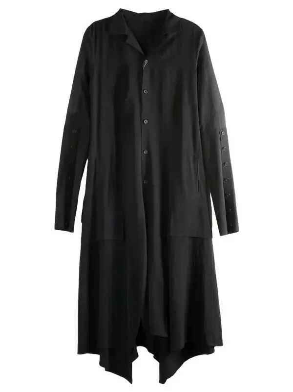 Yohji Yamamoto Button-down Asymmetric Dress - Black