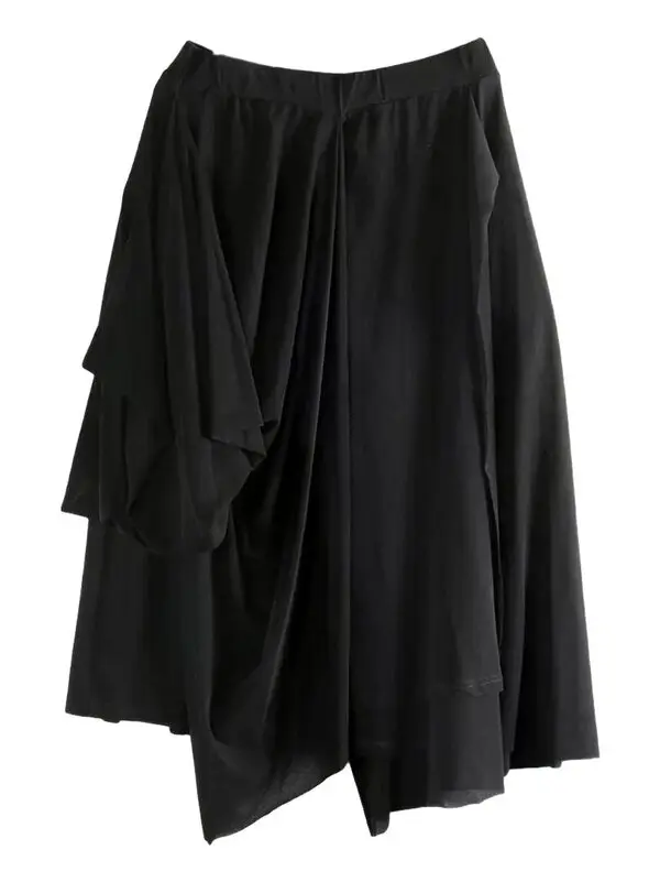 Yohji Yamamoto Draped Asymmetric Skirt - Black
