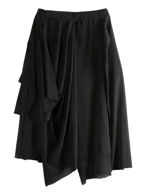 Yohji Yamamoto Draped Asymmetric Skirt - Black