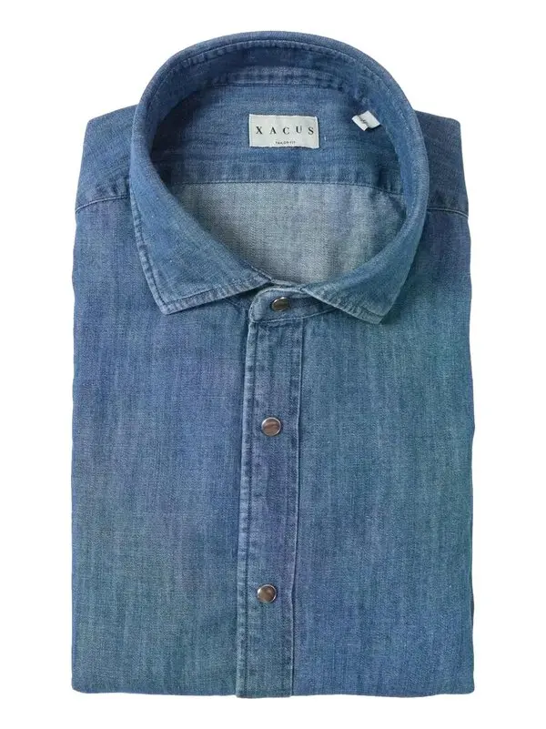XACUS Buttoned Denim Shirt - Blue