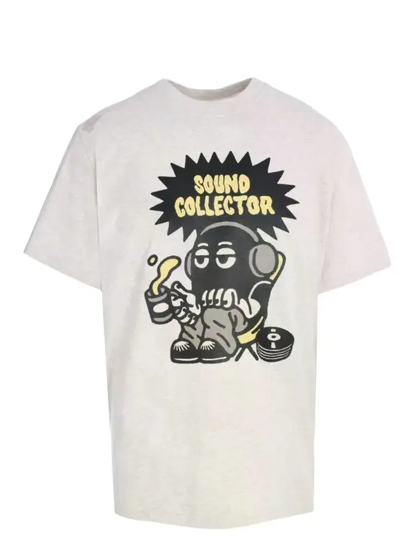 TEE LIBRARY Sound Collector Graphic-print T-shirt - Grey
