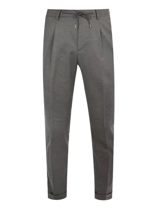 Luciano Barbera Pleated Drawstring Trousers - Grey