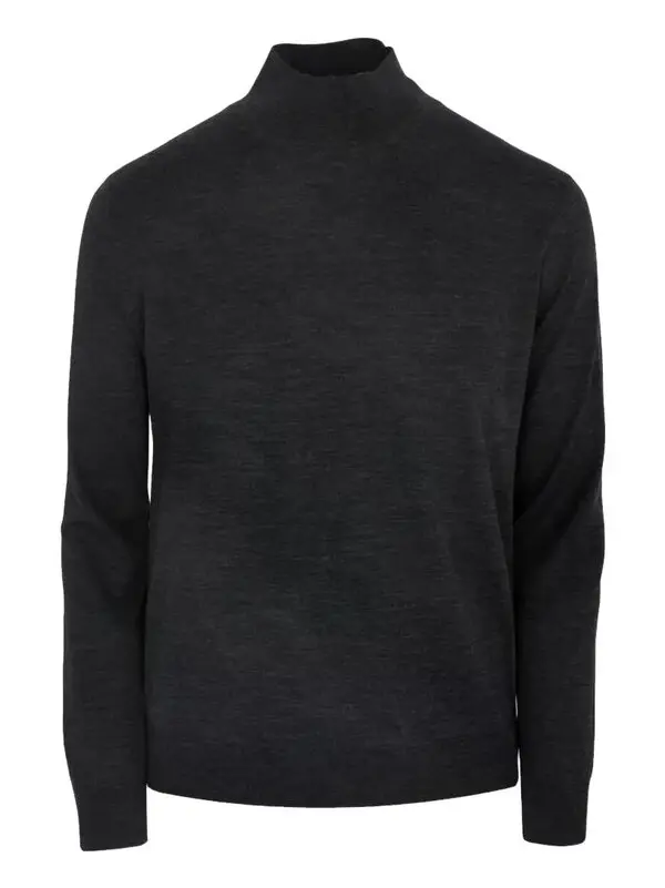 Luciano Barbera High-neck Fine-knit Sweater - Grey