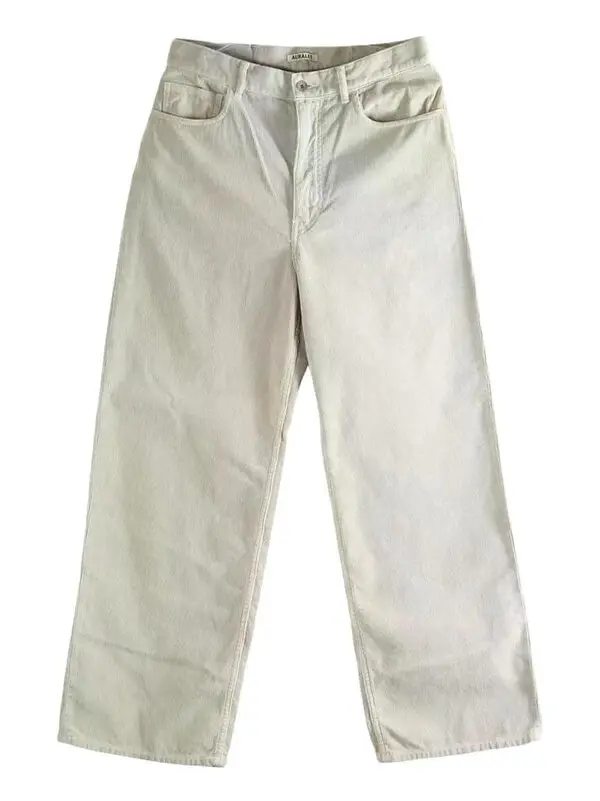 Auralee Straight-leg Corduroy Trousers - Neutrals