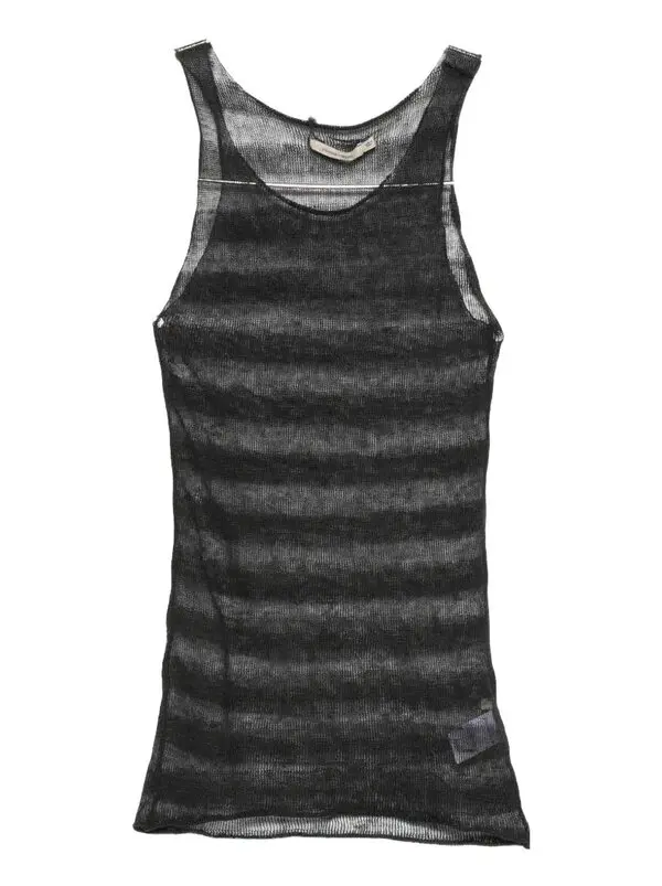Paloma Wool Striped Sheer Tank Top - Black