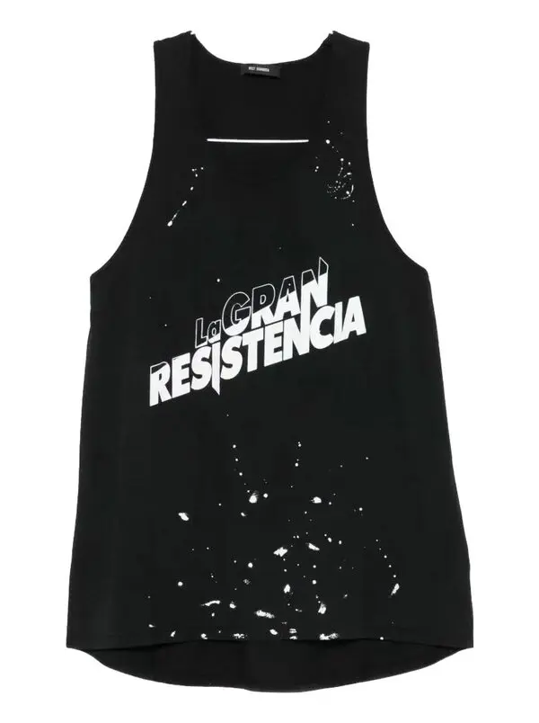 WILLY CHAVARRIA Logo-print Sleeveless Vest - Black