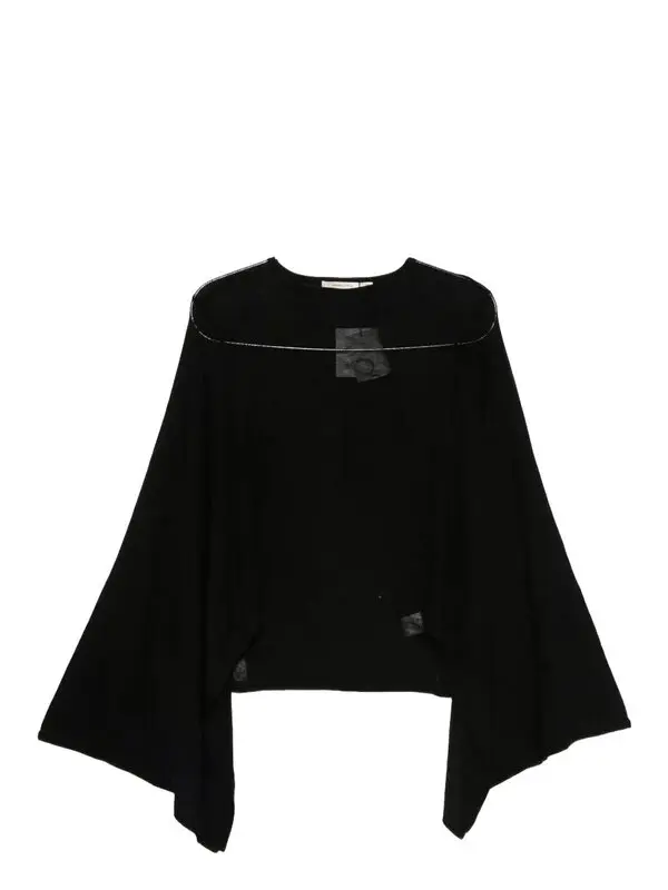 Paloma Wool Draped-sleeve T-shirt - Black