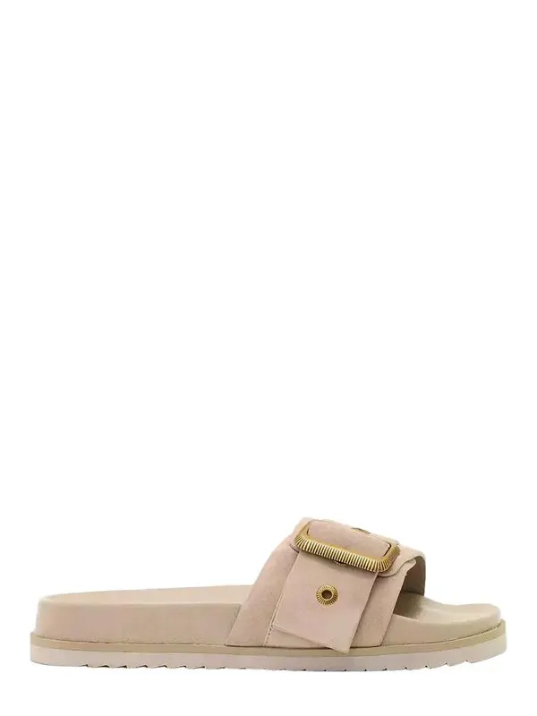 ALLSAINTS Ellie Buckle-strap Flat Sandals - Neutrals