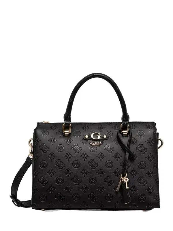 Guess De-bossed Charm Tote Bag - Black