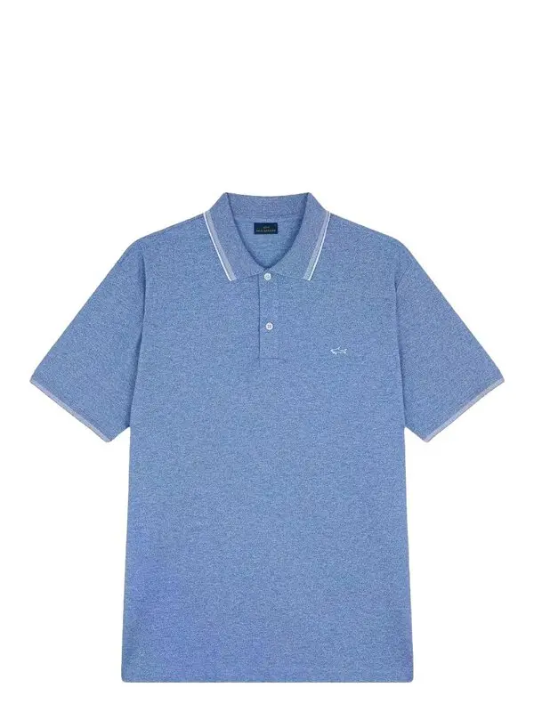 Paul & Shark Logo-appliqué Trimmed Polo Shirt - Blue