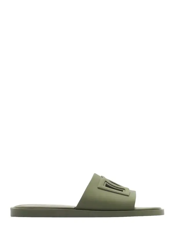 Dolce & Gabbana Embossed Logo Slides - Green