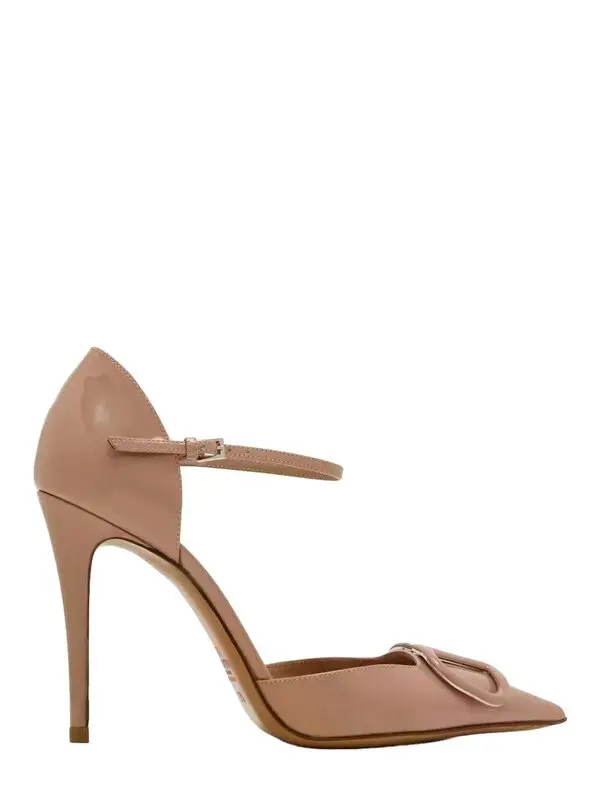 Valentino Garavani Vlogo Signature D'orsay Patent Leather Pumps - Neutrals