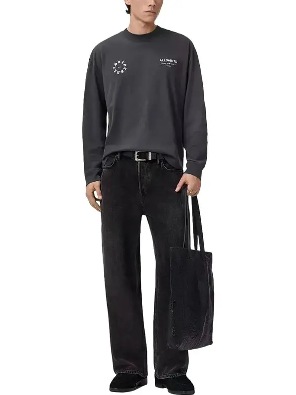 ALLSAINTS Kindred Logo-print Long-sleeve T-shirt - Black