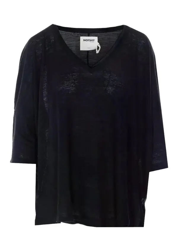 NOTSHY Emilie V-neck T-shirt - Black