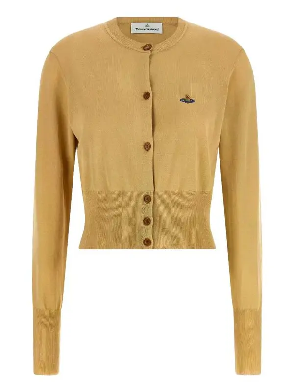 VIVIENNE WESTWOOD Bea Orb-embroidered Cardigan - Neutrals