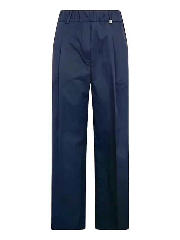 MYTHS Elasticated Straight Trousers - Blue