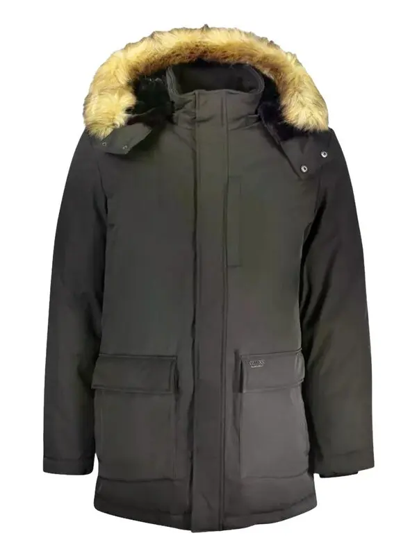 Guess Faux-fur Trim Hooded Parka Coat - Black
