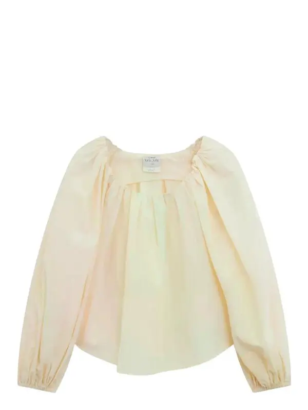 FORTE_FORTE Gathered Blouse - Neutrals
