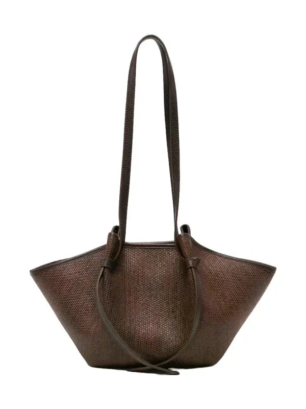 Yuzefi Mochi Woven-effect Shoulder Bag - Brown