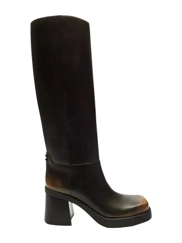 COACH 70mm Square-toe Block-heel Boots - Black