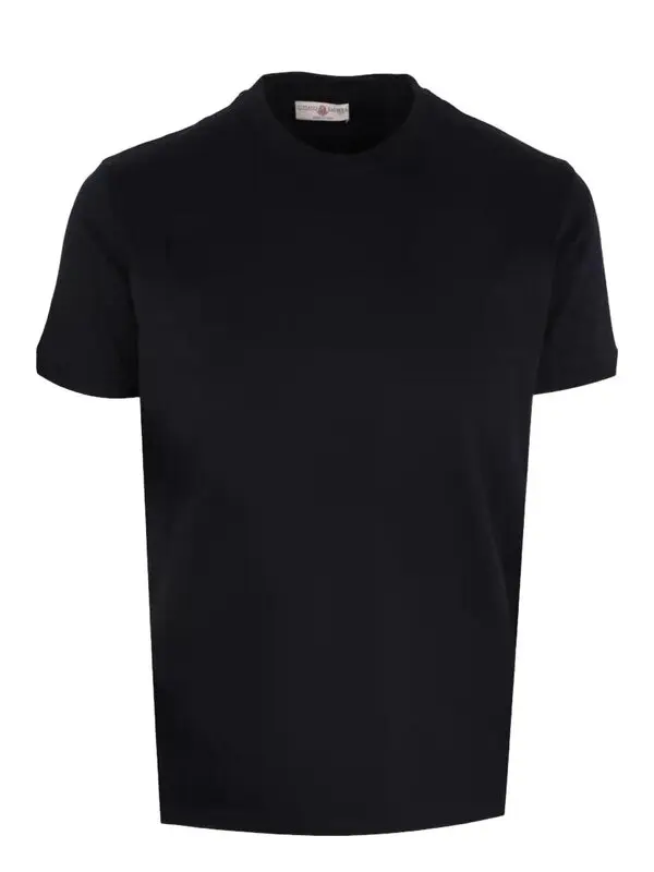 Luciano Barbera Ribbed-trim T-shirt - Blue