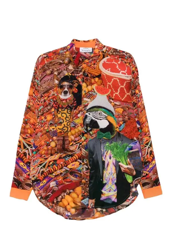 The Artistylist Graphic-print Shirt - Orange