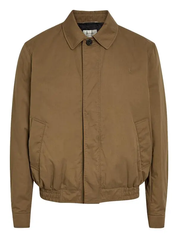 Saint Laurent Quilted Cotton Jacket - Taupe
