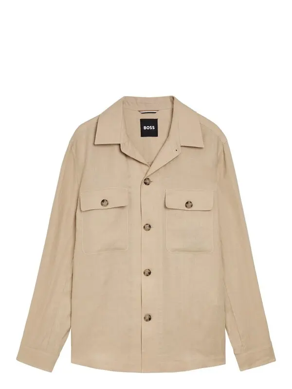 BOSS Linen Overshirt - Beige