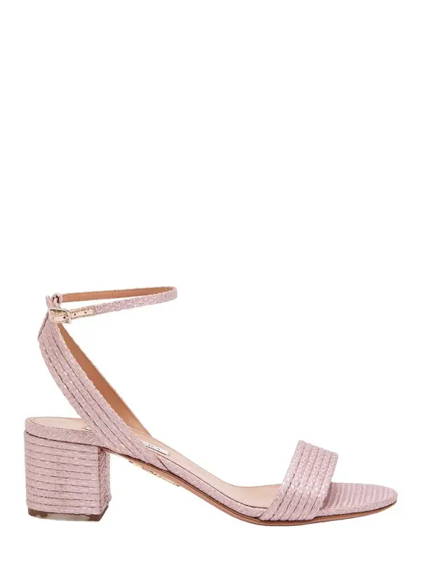 AQUAZZURA Sundance 50 Woven Sandals - Pink