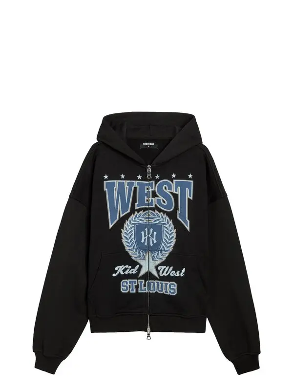 KIDWEST Hooded Cotton Sweatshirt - Black