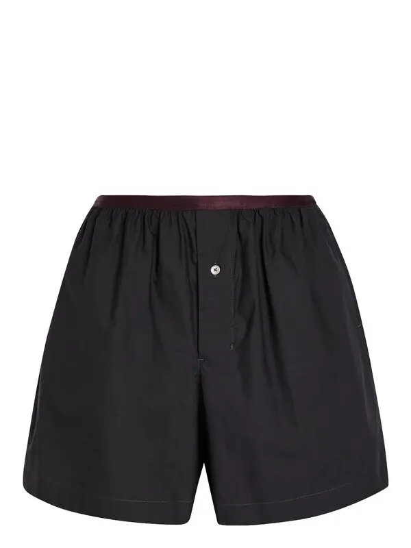 LEMAIRE Cotton And Silk-blend Boxer Shorts - Charcoal