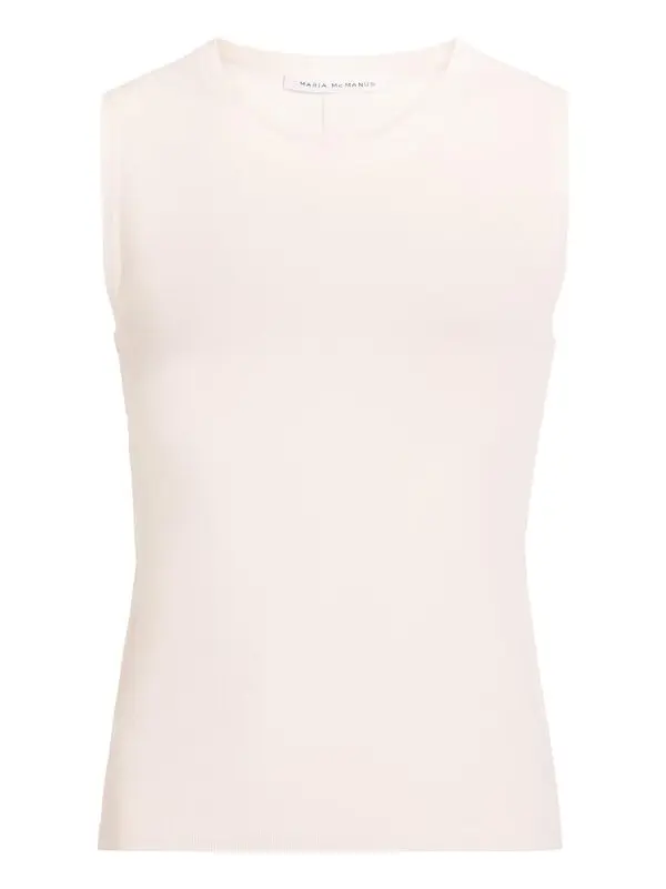 Maria Mcmanus Cut-out Jersey Tank Top - Off White