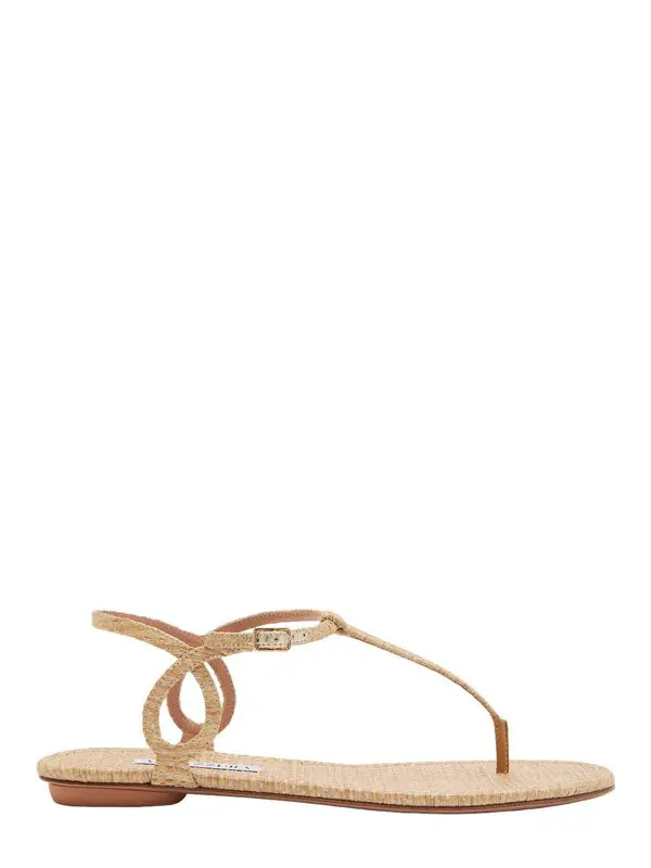 AQUAZZURA Almost Bare Woven Sandals - Cream