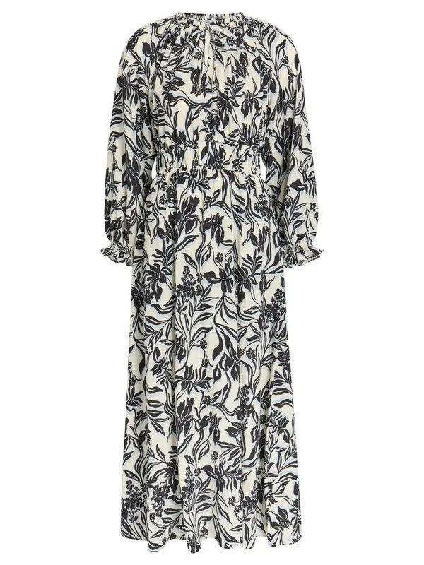 Rails Matia Floral-print Woven Midi Dress - Black