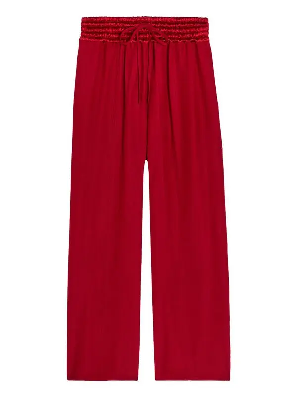 Maria Mcmanus Wide-leg Woven Trousers - Red