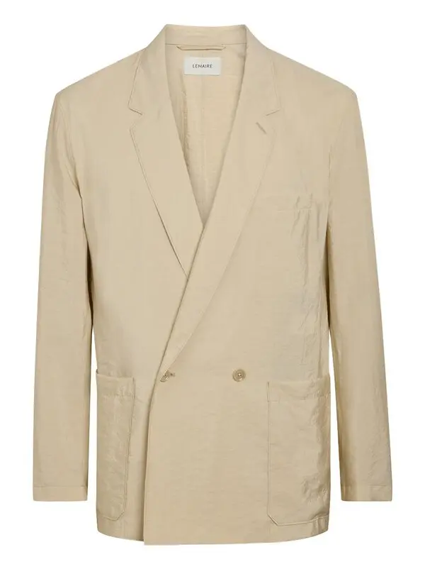 LEMAIRE Double-breasted Silk-blend Jacket - Off White