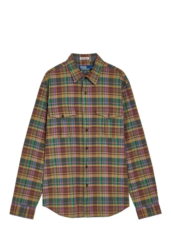 Polo Ralph Lauren Plaid Cotton Shirt - Brown