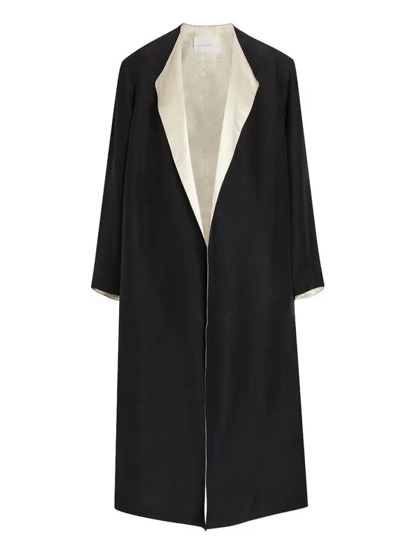 Maria Mcmanus Reversible Woven Coat - Black