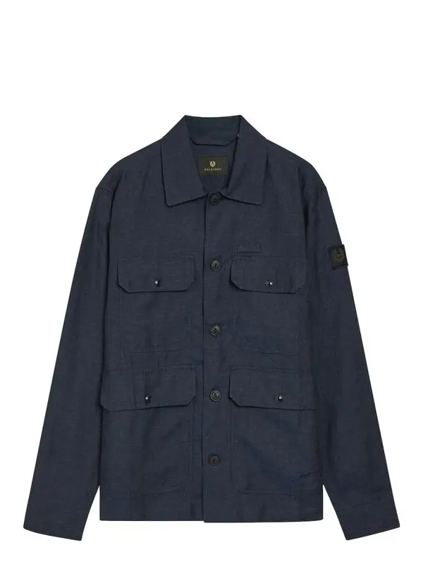 Belstaff Forge Linen Jacket - Navy