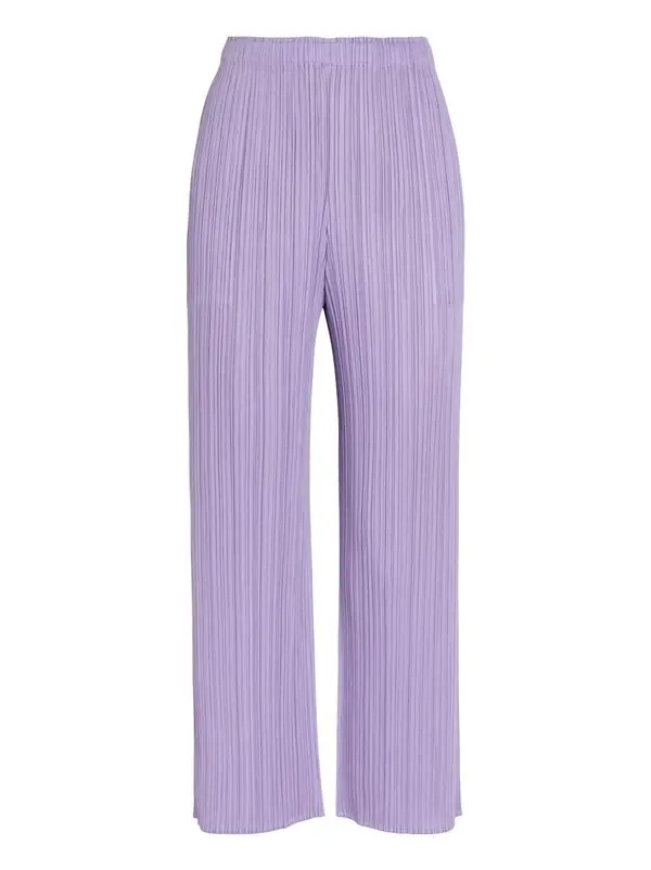 Issey Miyake Pleated Wide-leg Trousers - Light Purple