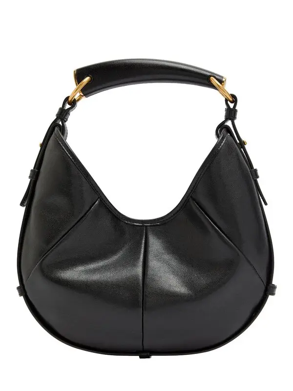 Saint Laurent Bo Mombassa Leather Top Handle Bag - Black