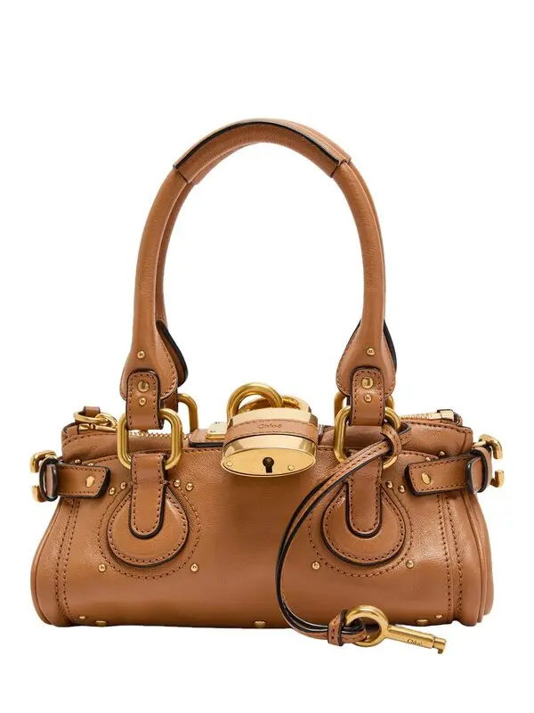 Chloé Paddington Grained Leather Shoulder Bag - Tan