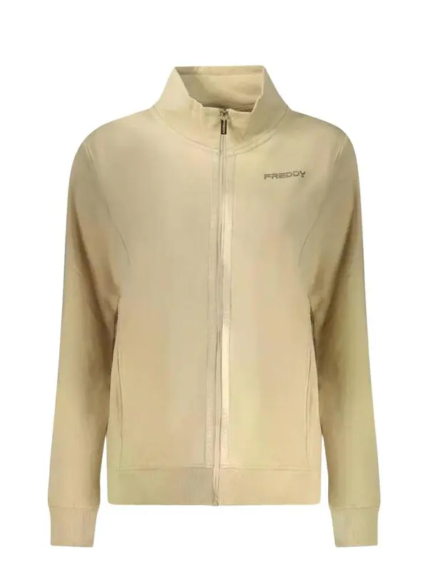 FREDDY Zip-up Mock-neck Sweatshirt - Neutrals