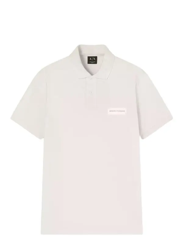 Armani Exchange Logo-patch Polo Shirt - Neutrals