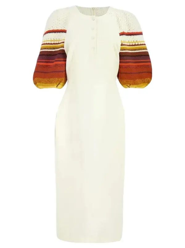 Gabriela Hearst Nomo Textured Linen Dress - Neutrals
