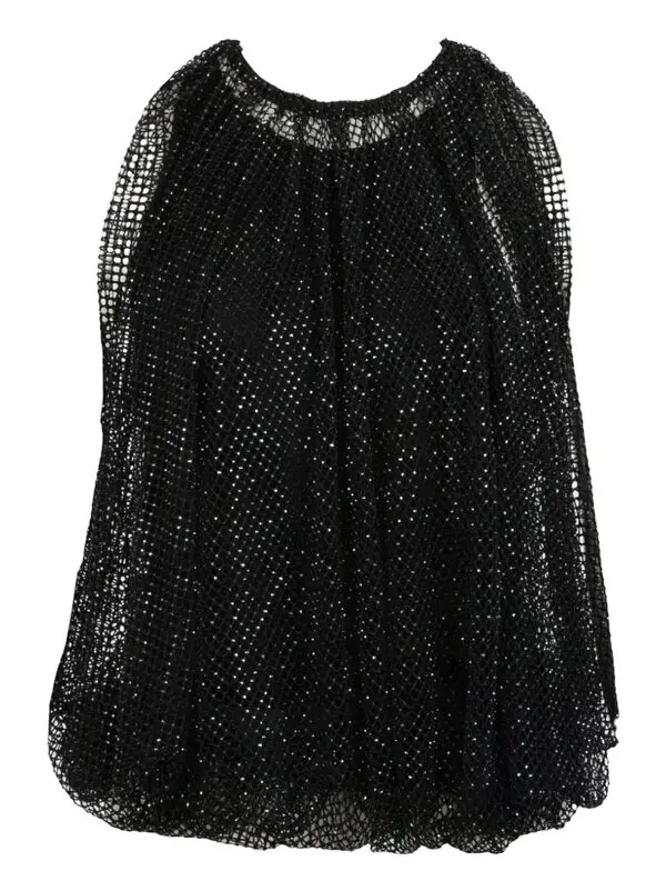 Sportmax Nodo Crystal-embellished Top - Black